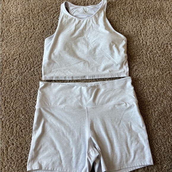 Other | Light Purple Athletic Crop Top And Short Set | Poshmark